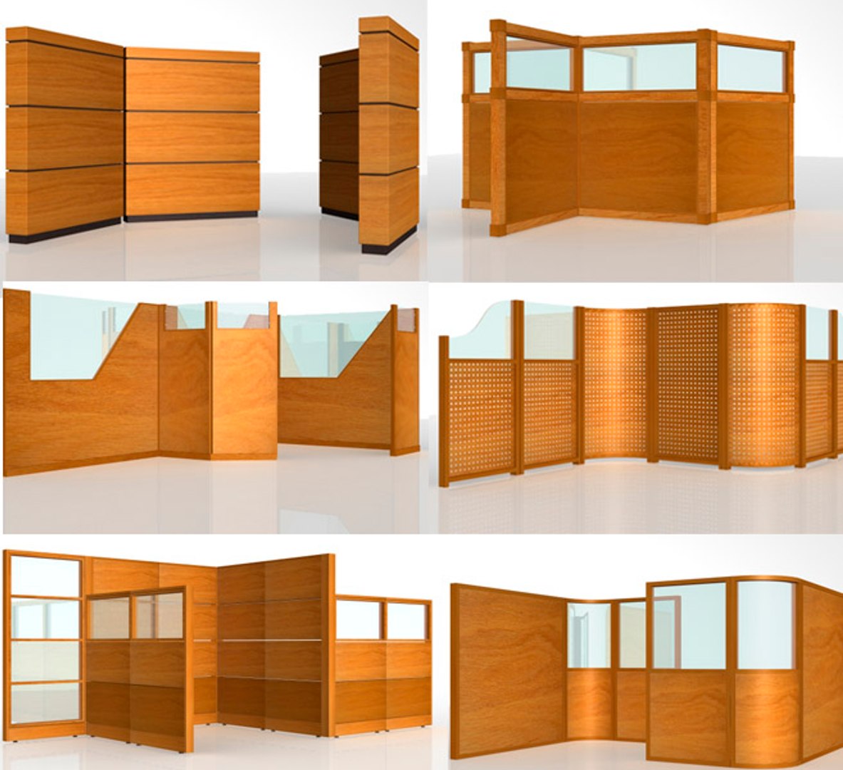 7 partitions 3d model