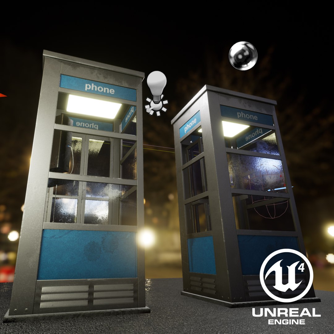 Phone Booth 3d Model