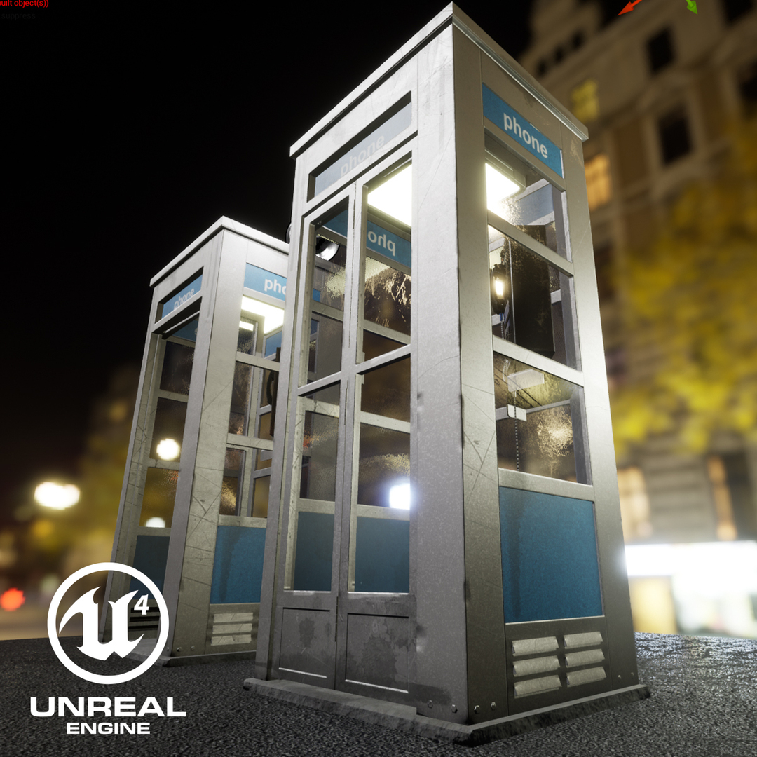 phone booth 3d model