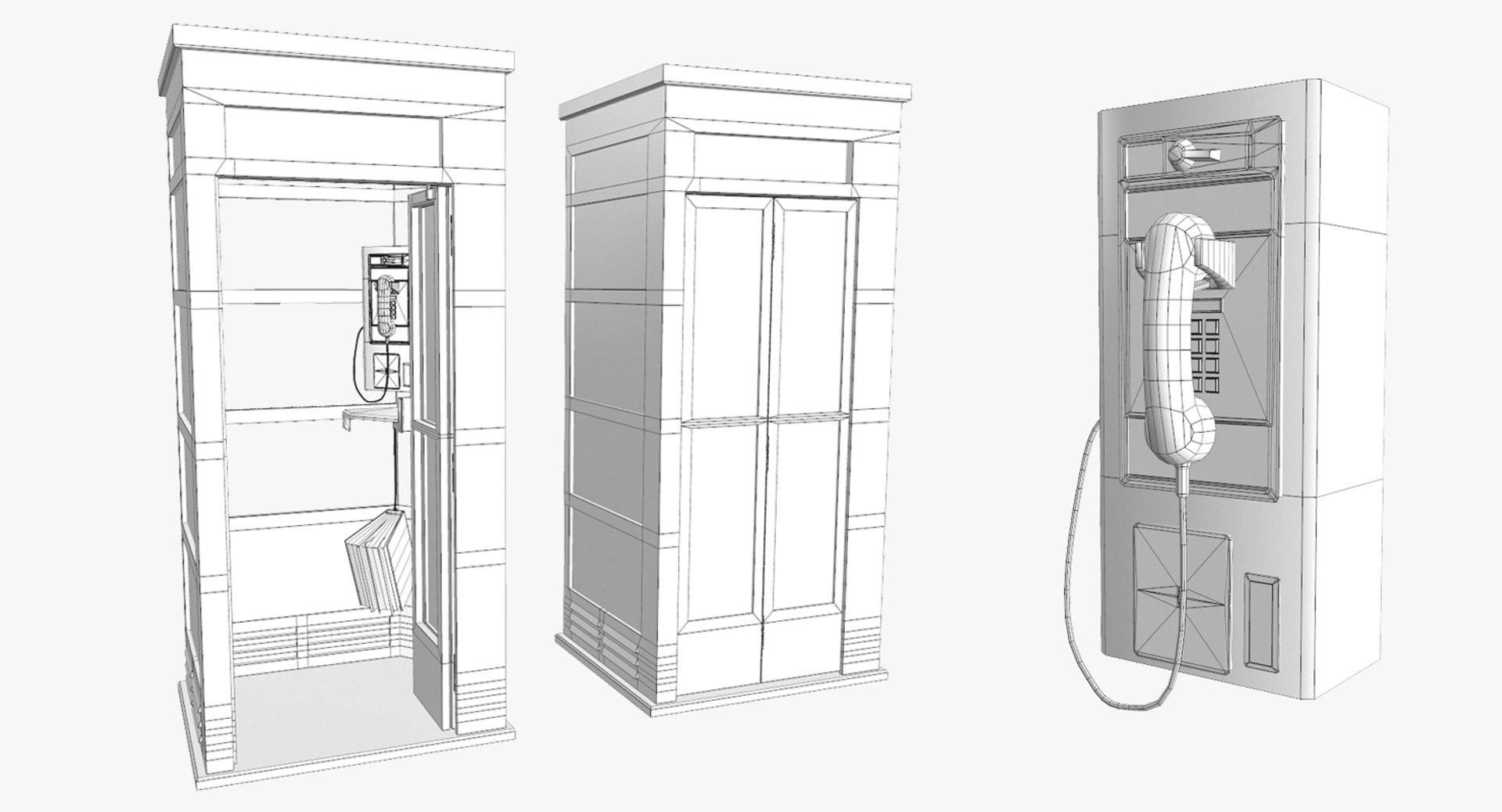 Phone Booth 3d Model