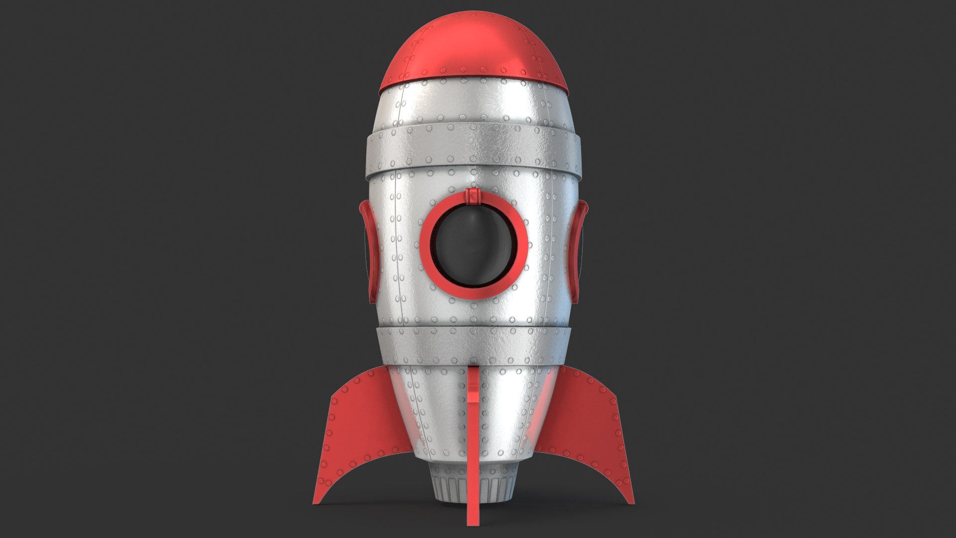 3D Model Retro Space Rocket Cartoon - TurboSquid 1440665