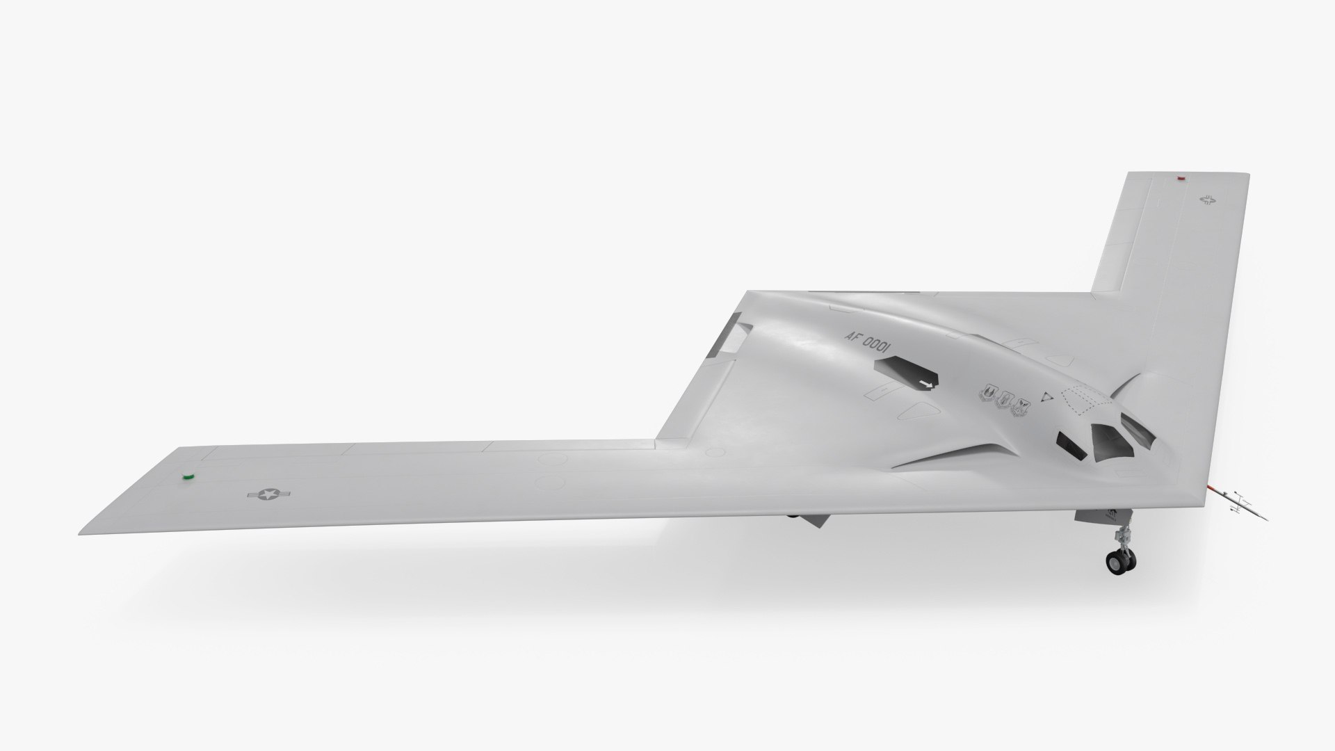 B-21 Strategic Bomber White 3D Model - TurboSquid 2386172