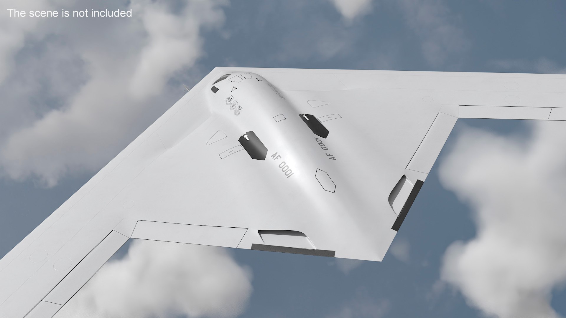 B-21 Strategic Bomber White 3D Model - TurboSquid 2386172