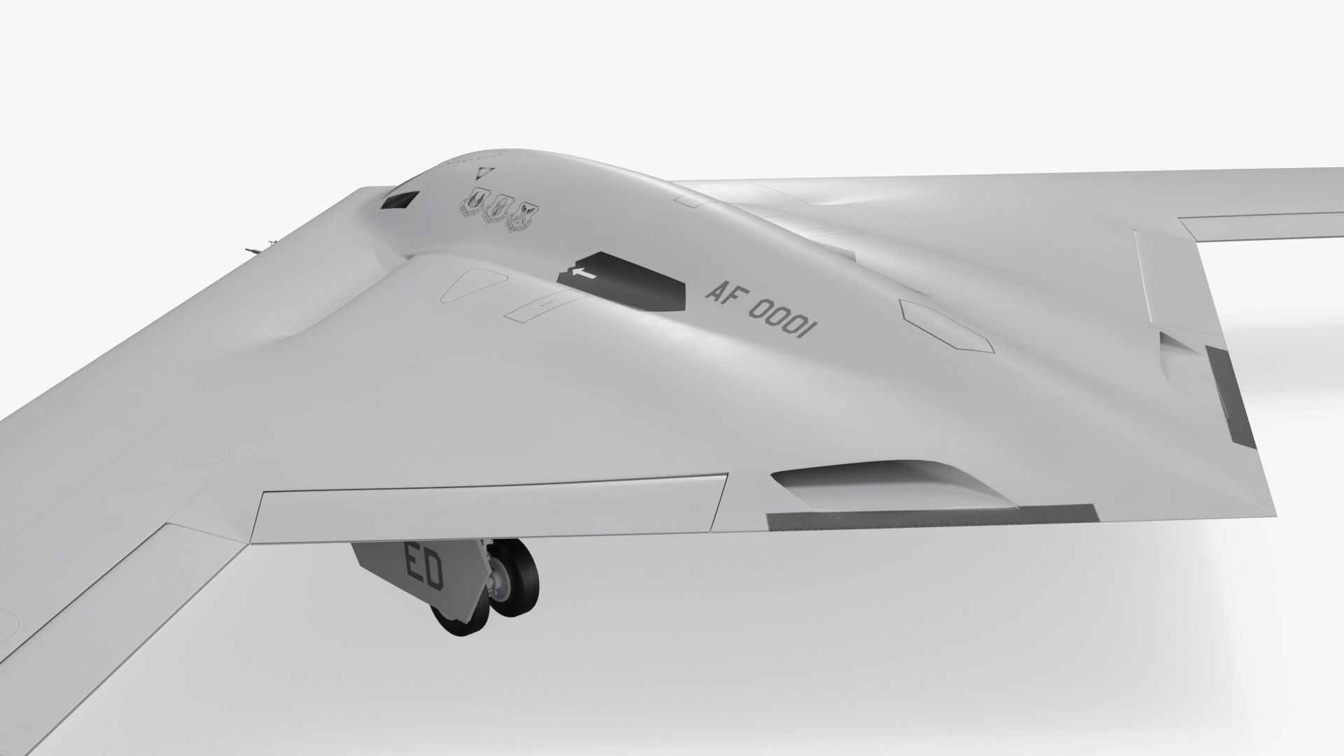 B-21 Strategic Bomber White 3D Model - TurboSquid 2386172