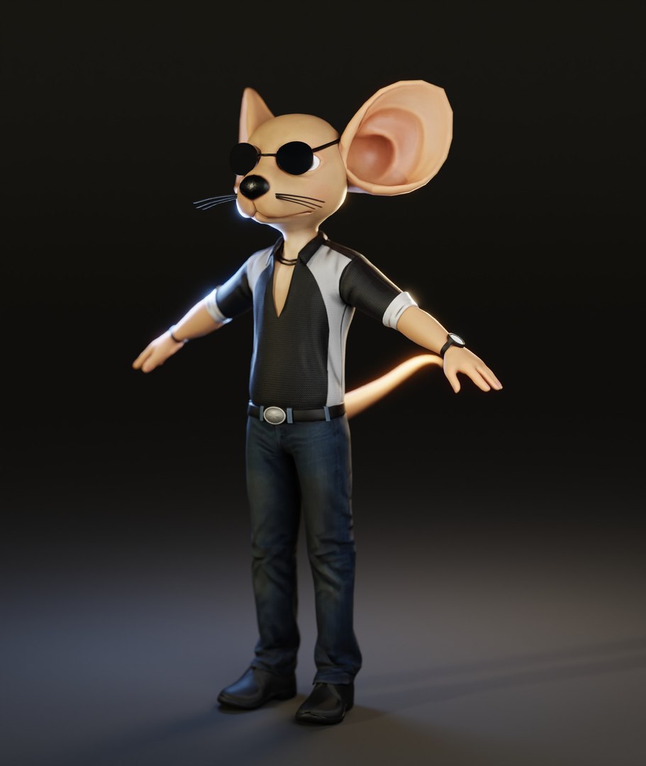 3D Mouse Character Cartoon Model - TurboSquid 2250346