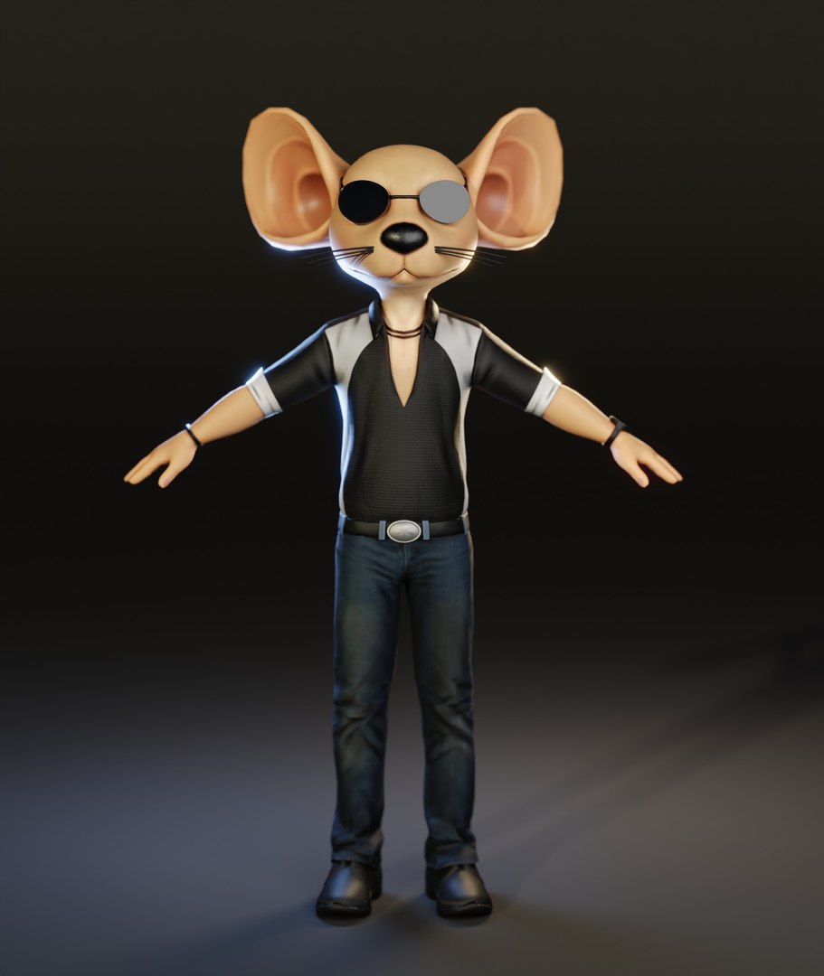 3D Mouse Character Cartoon Model - TurboSquid 2250346