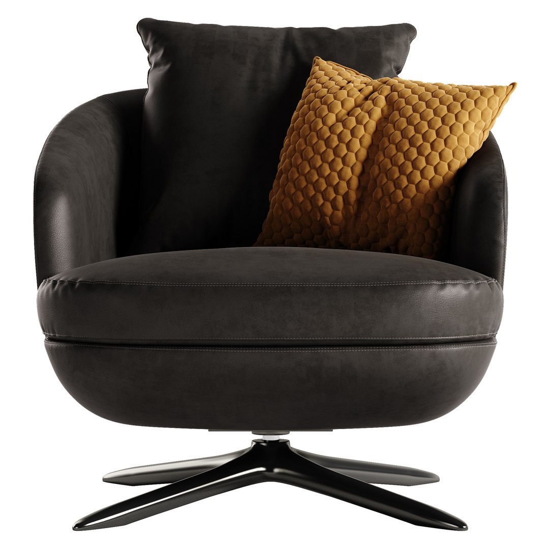 3D Minotti Raphael swivel armchair - TurboSquid 2151465
