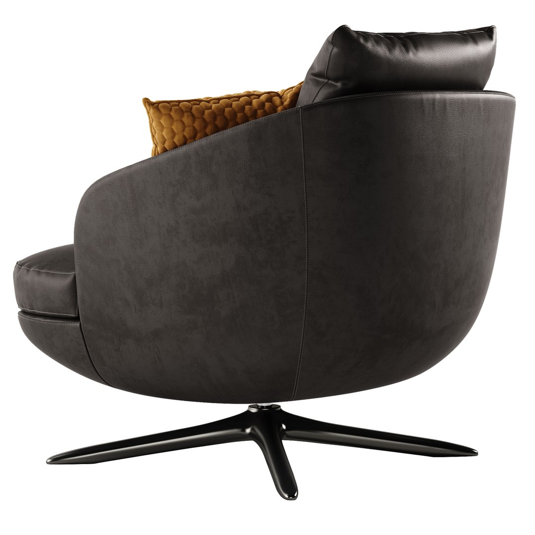 3D Minotti Raphael Swivel Armchair - TurboSquid 2151465
