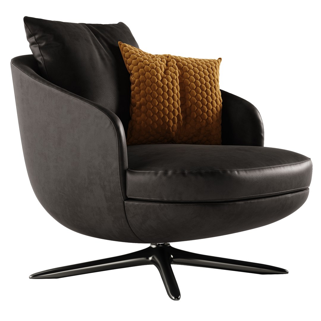 3D Minotti Raphael swivel armchair - TurboSquid 2151465