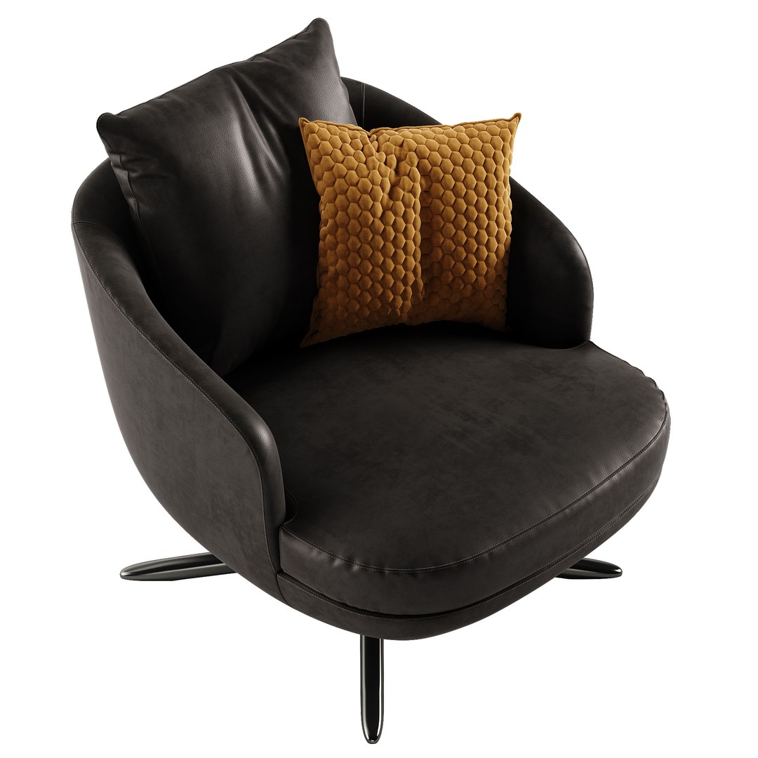 3D Minotti Raphael swivel armchair - TurboSquid 2151465