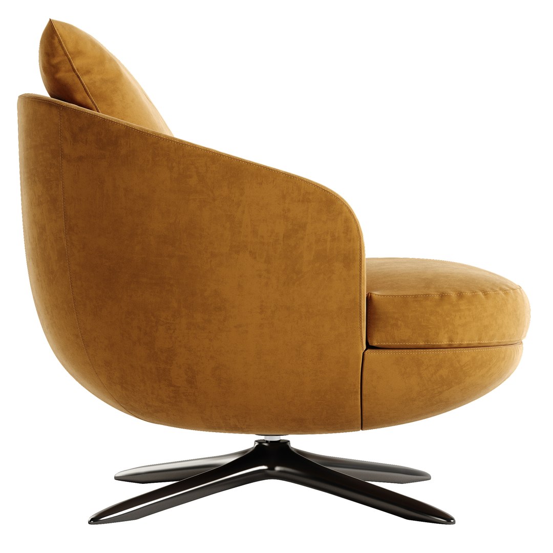 3D Minotti Raphael swivel armchair - TurboSquid 2151465