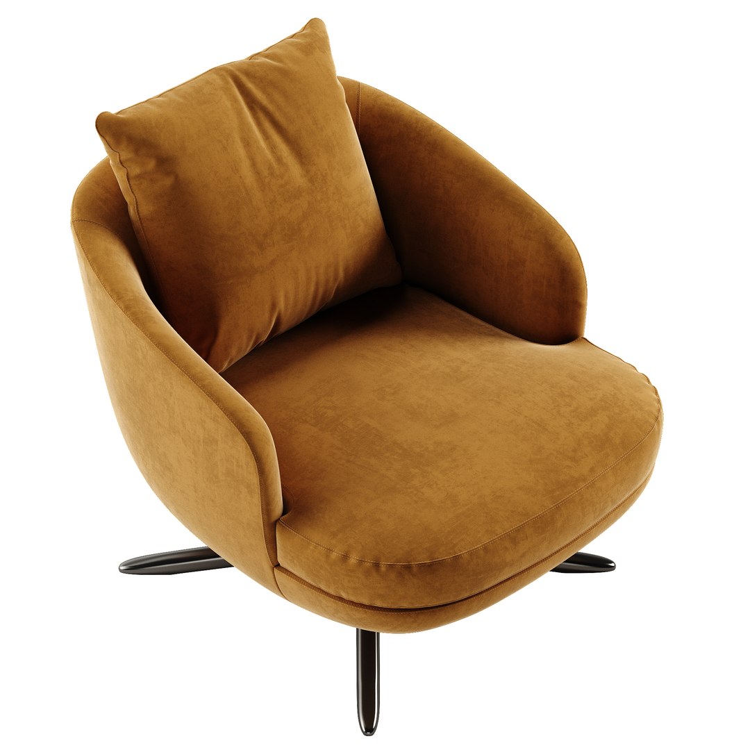 3D Minotti Raphael swivel armchair - TurboSquid 2151465