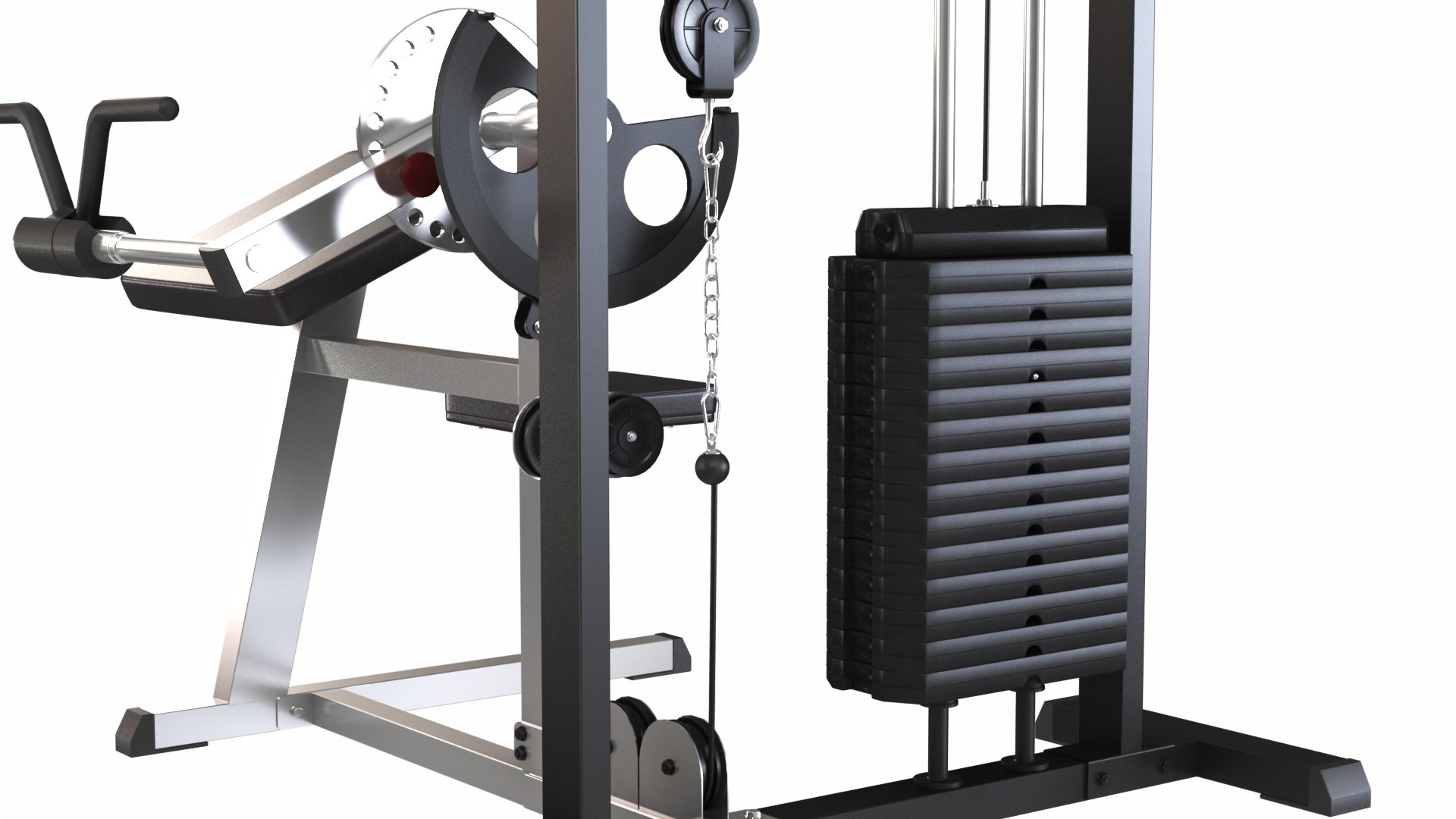 GYM Arm Biceps And Triceps Curl Machine 3D Model - TurboSquid 1924361