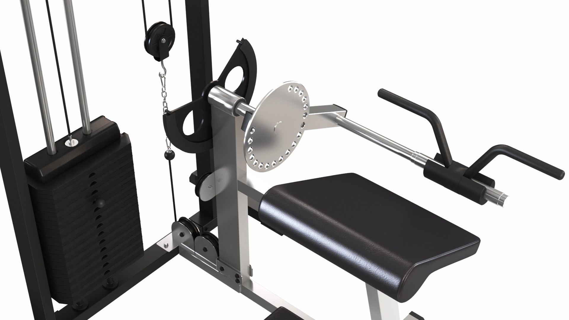 GYM Arm Biceps And Triceps Curl Machine 3D Model - TurboSquid 1924361