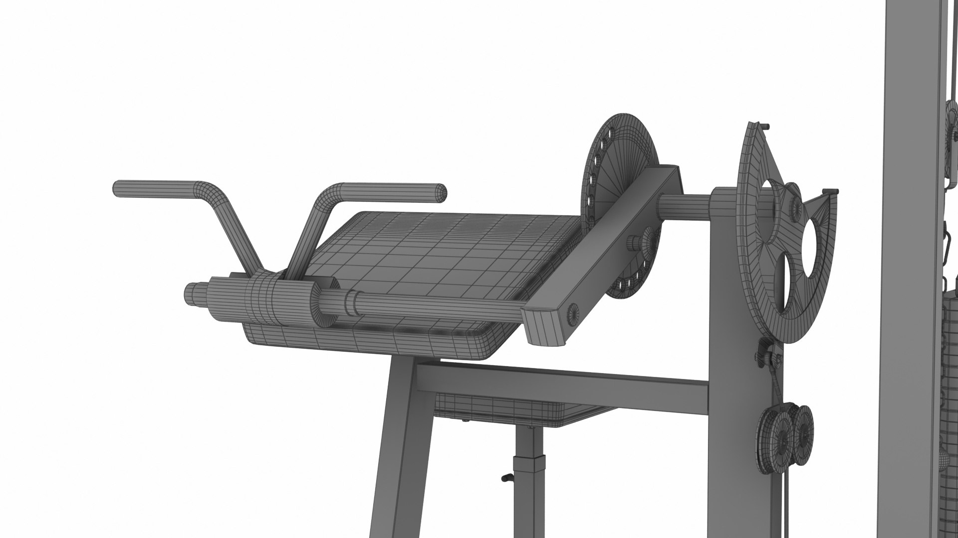 GYM Arm Biceps And Triceps Curl Machine 3D Model - TurboSquid 1924361