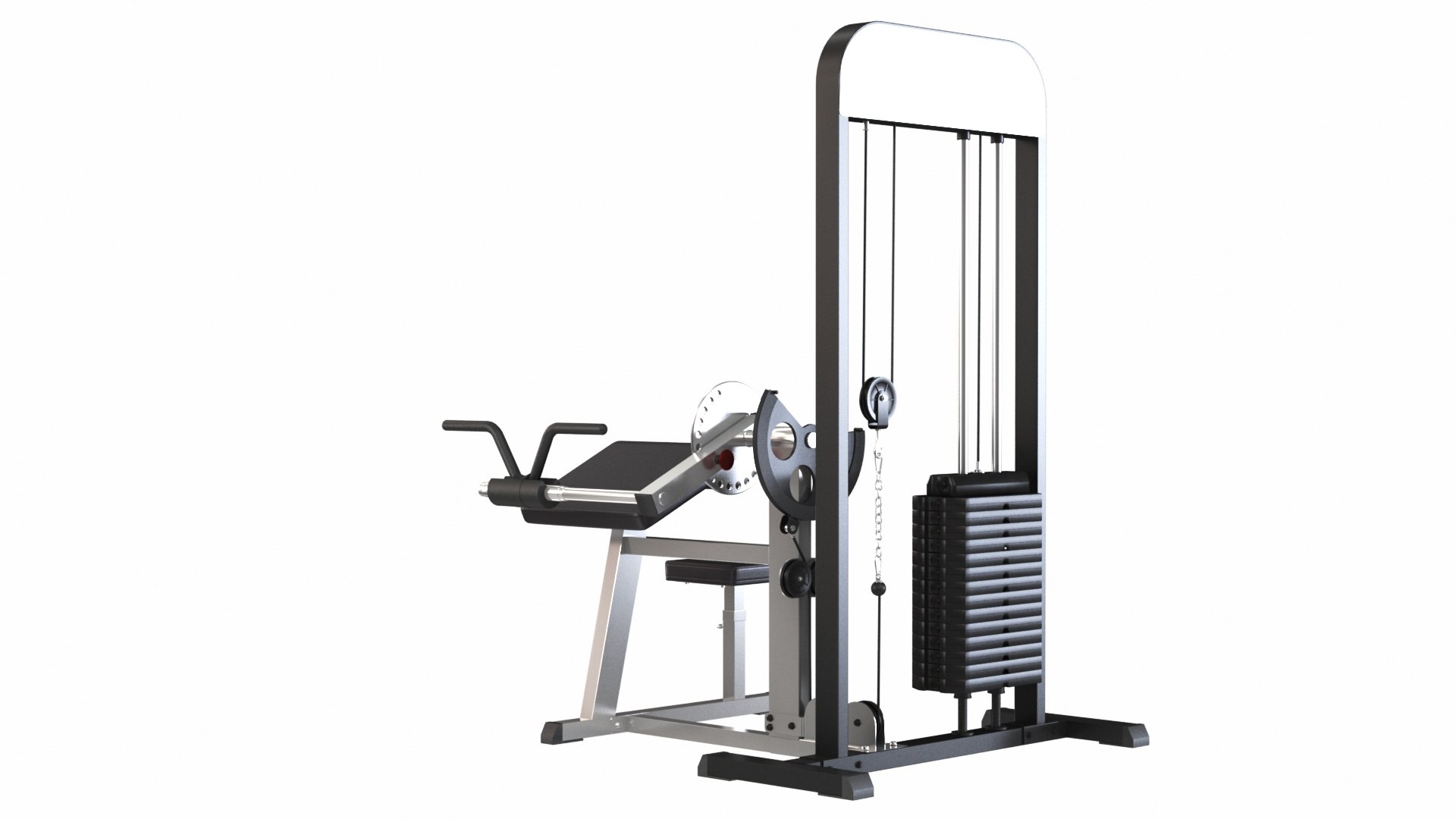 GYM Arm Biceps And Triceps Curl Machine 3D Model - TurboSquid 1924361