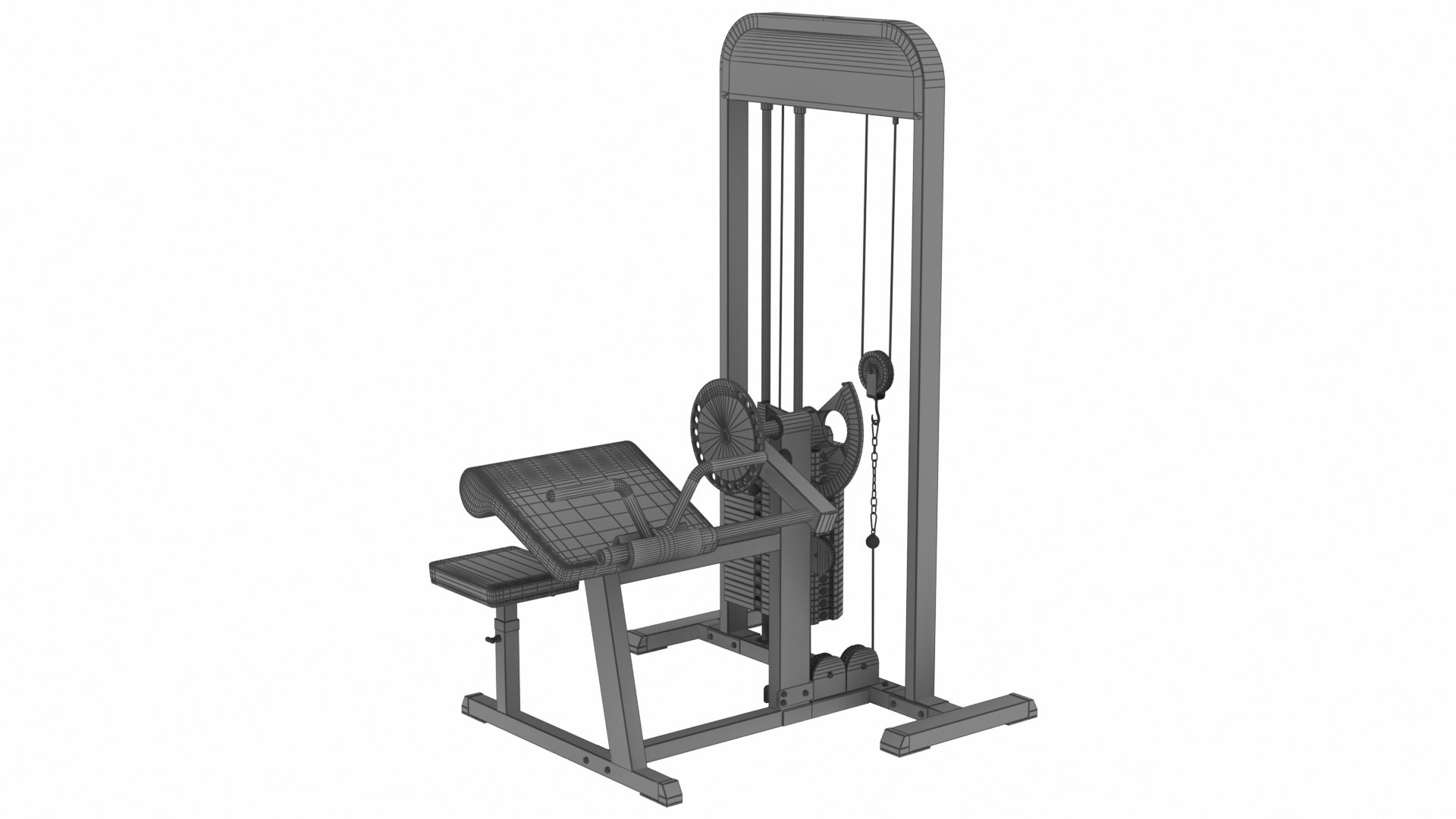 GYM Arm Biceps And Triceps Curl Machine 3D Model - TurboSquid 1924361
