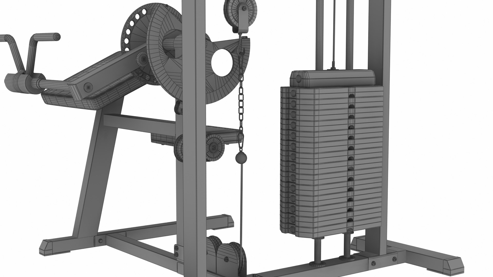 GYM Arm Biceps And Triceps Curl Machine 3D Model - TurboSquid 1924361