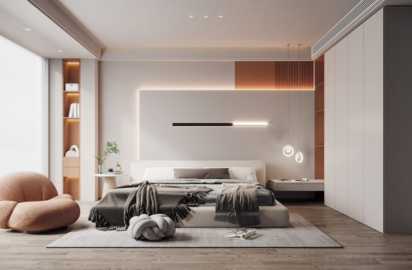 modelo 3d Modern bedroom - TurboSquid 2070751