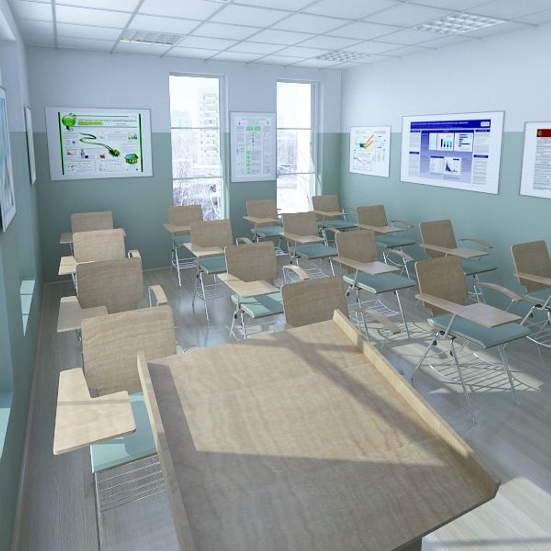 3d Model Classroom Interior Design