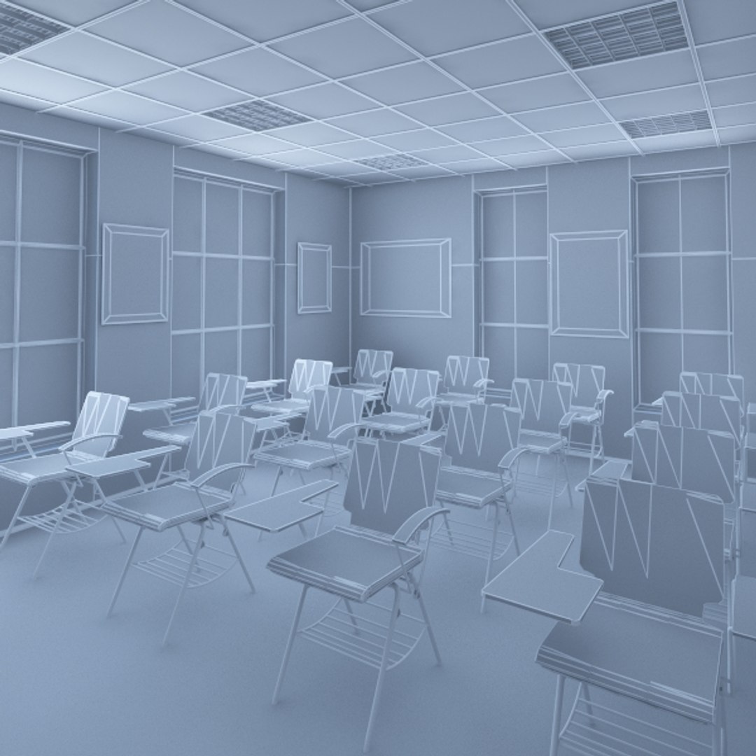 3d Model Classroom Interior Design