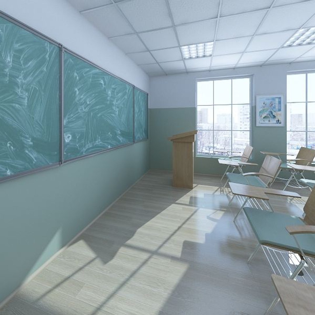 3d Model Classroom Interior Design