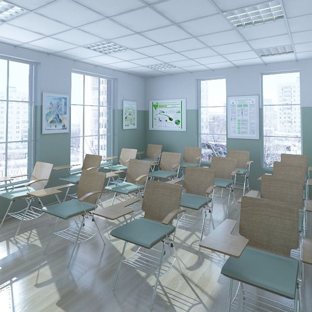 3d Model Classroom Interior Design