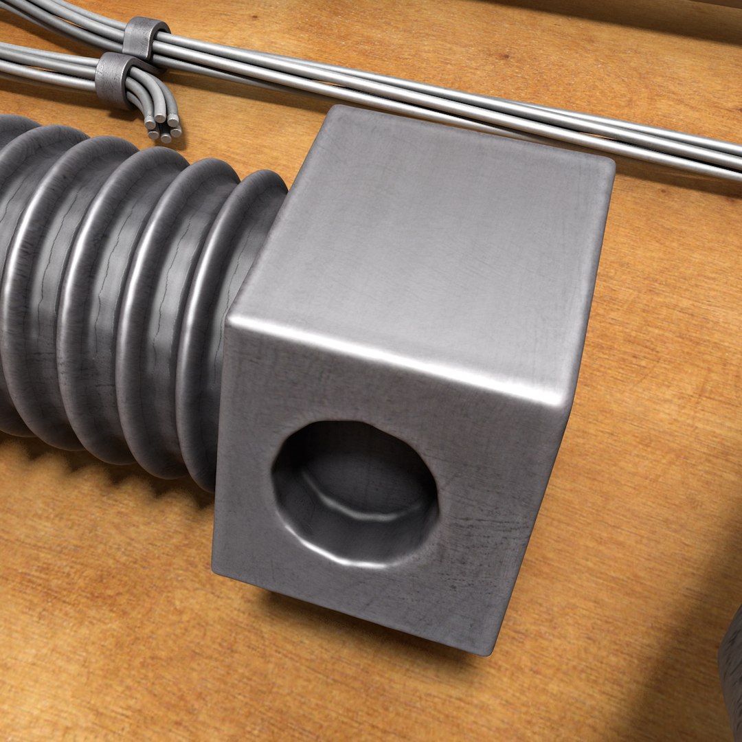 3d model bolt nut wire