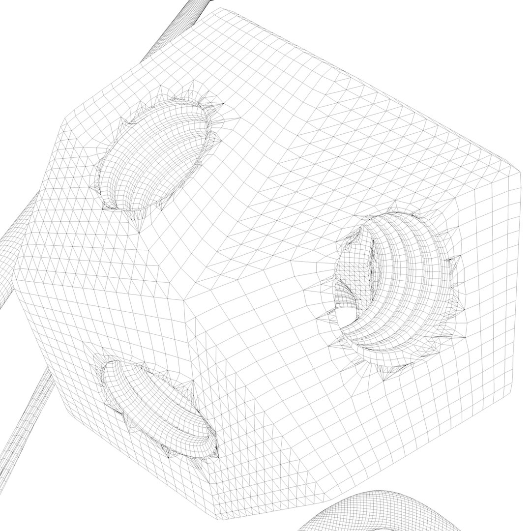 3d model bolt nut wire
