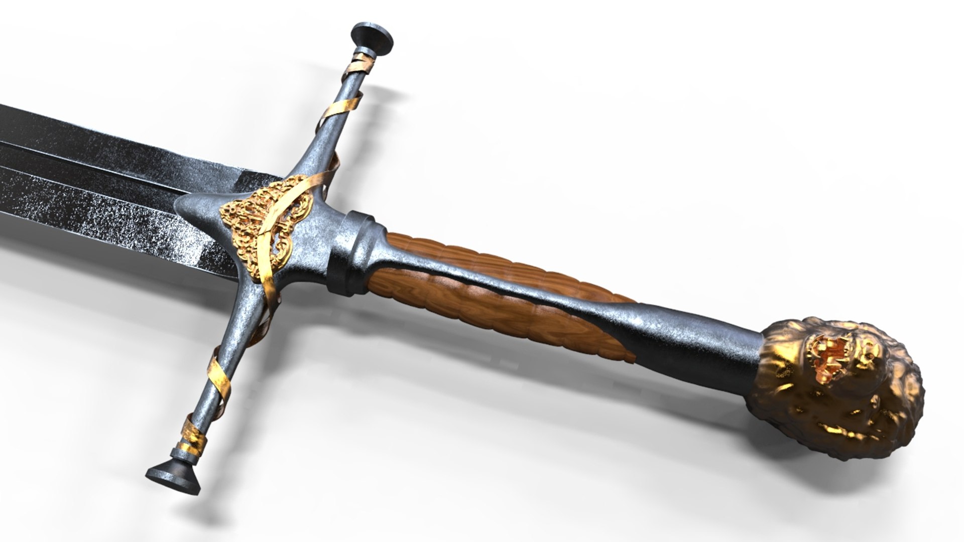 Realistic Medieval Sword 3d Model