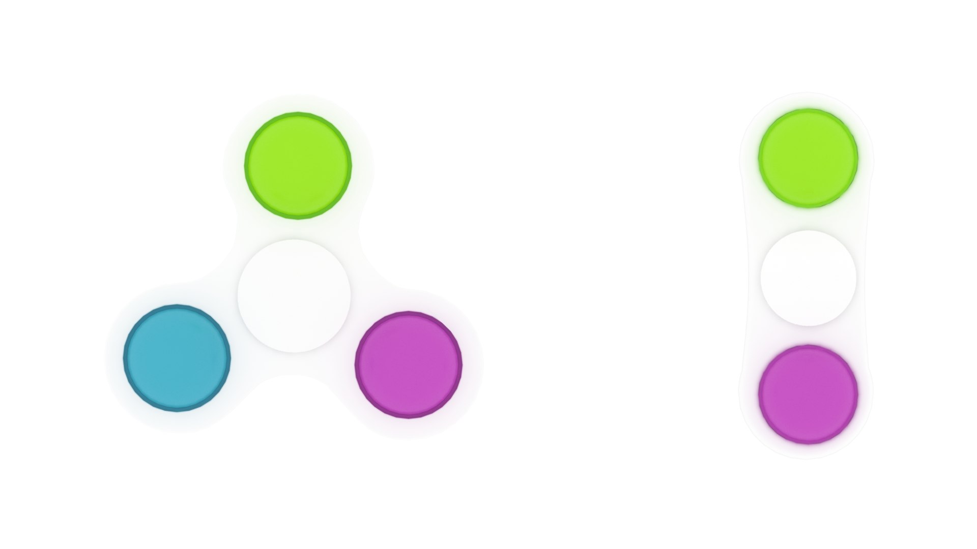 3D Spinner Simple Dimples Set - TurboSquid 1764776