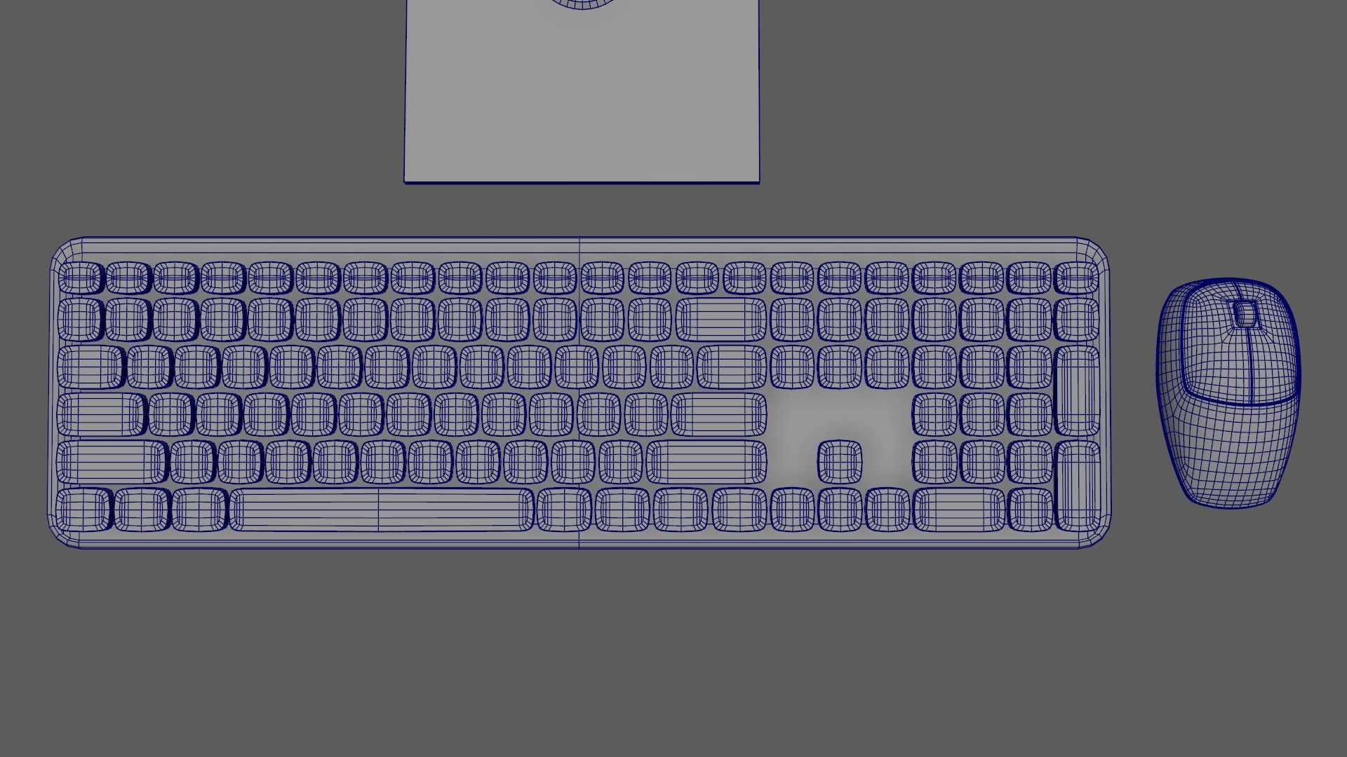 Wireles Computer Set Keyboard Mouse Monitor Black 3D Model - TurboSquid 2100837