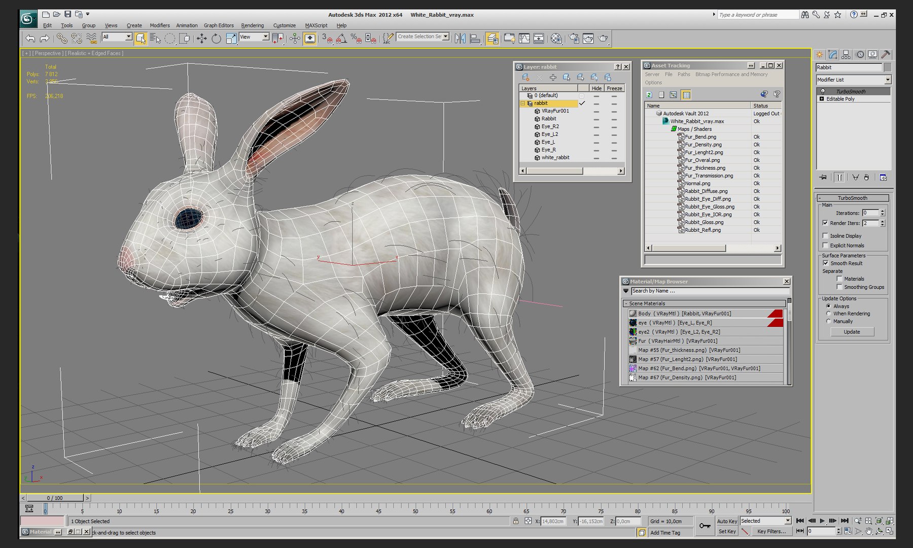White Rabbit 3D Model - TurboSquid 1231536