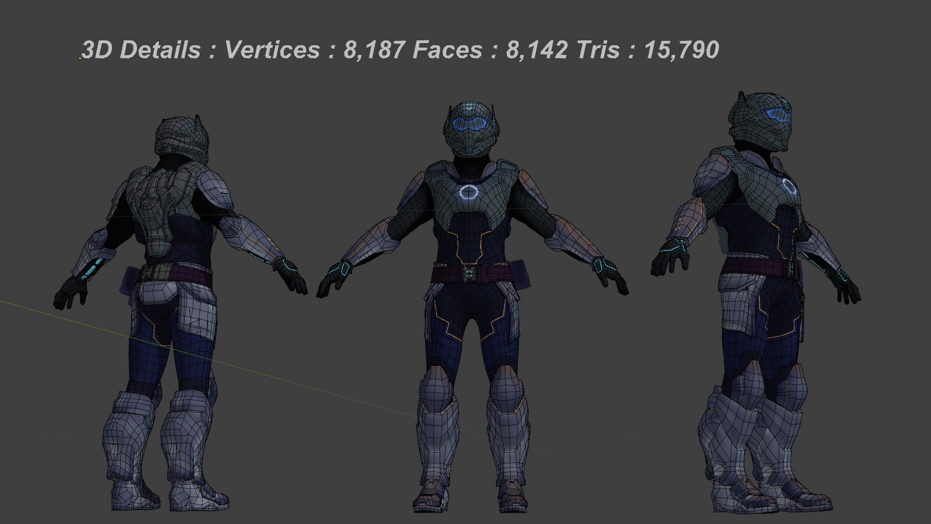 Nexus - Low Poly Sci-fi Character Low-poly 3D Model 3D Model ...