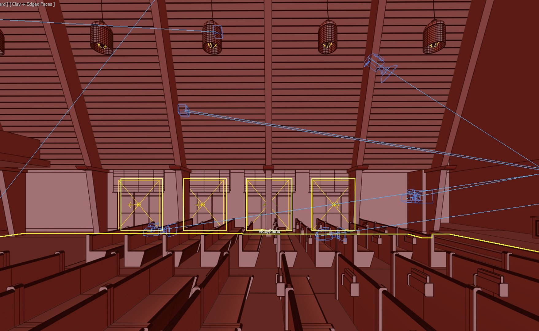 3D Modern Church Interior Model - TurboSquid 2193978