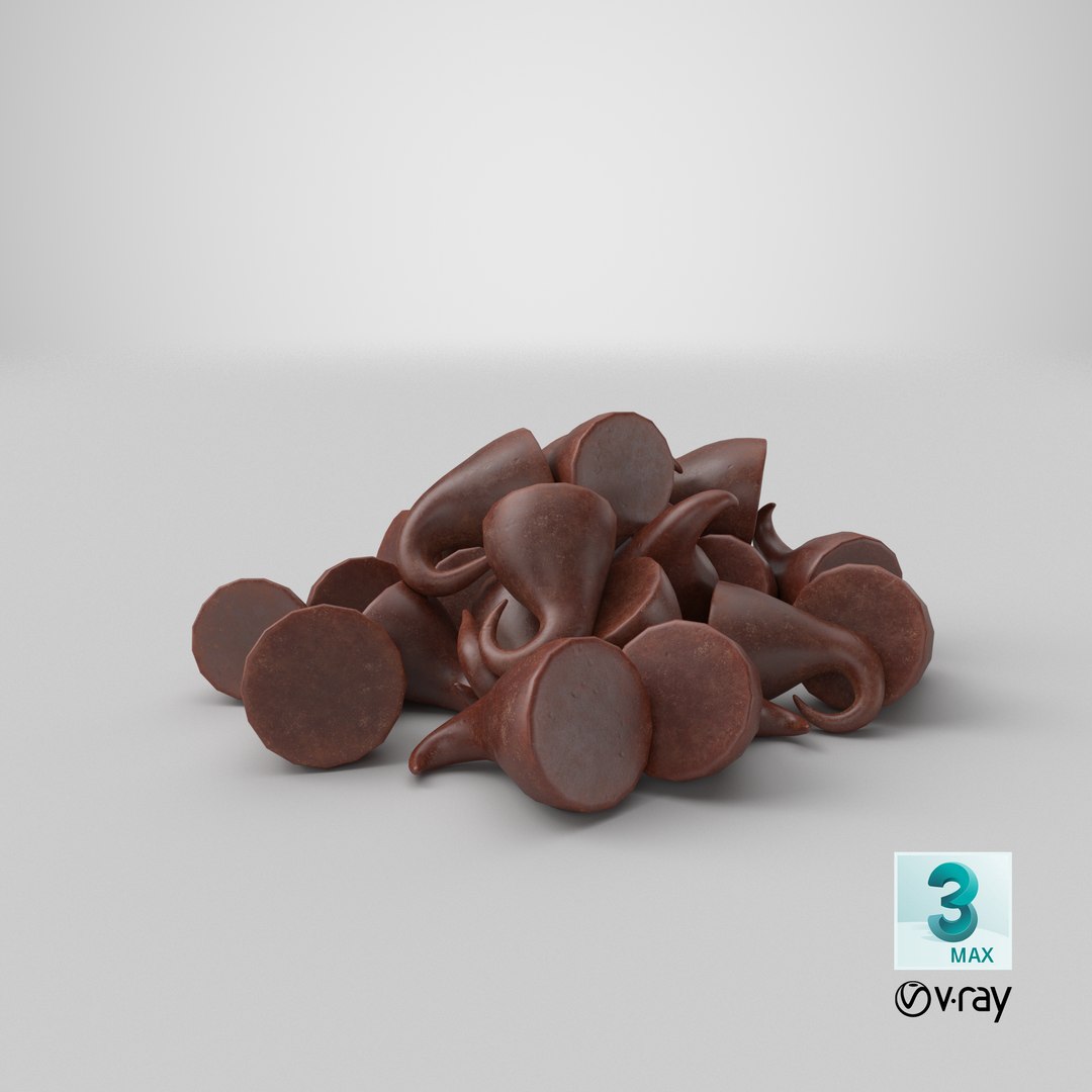 3D Chocolate Chips - TurboSquid 1818265