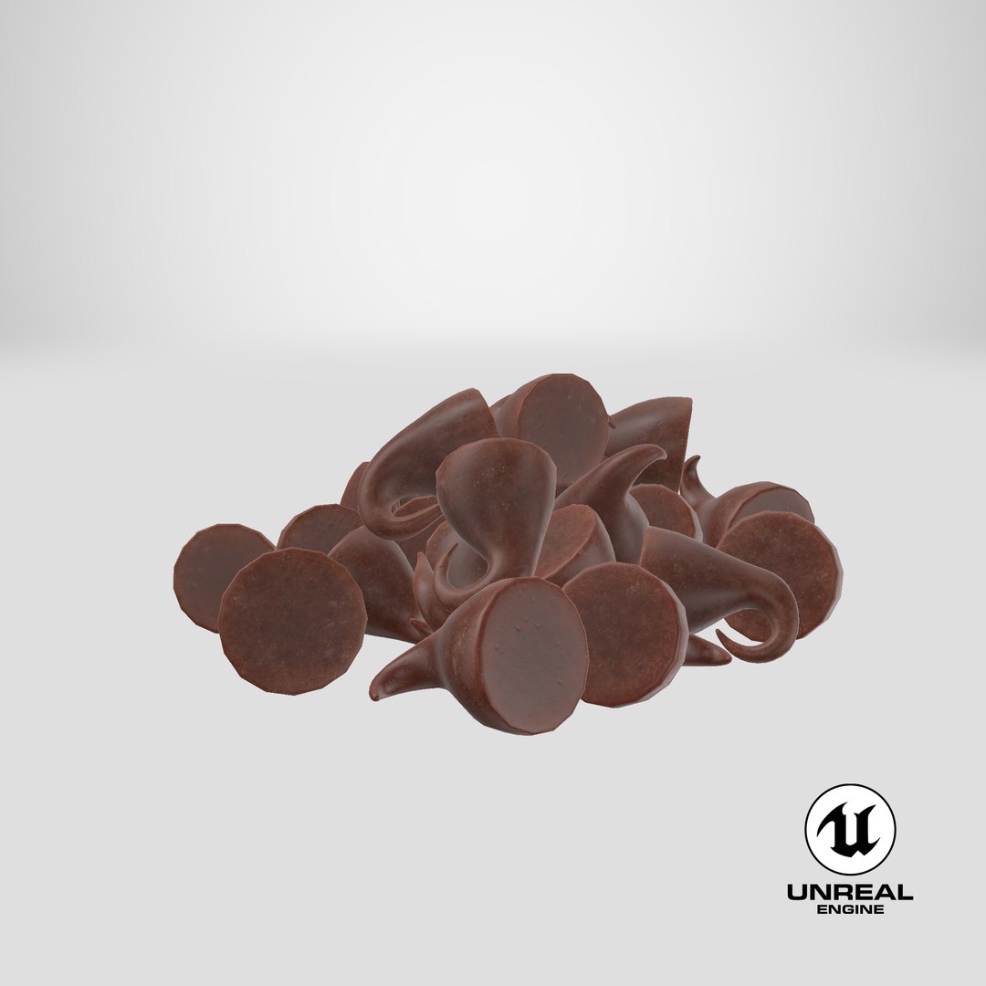 3D Chocolate Chips - TurboSquid 1818265