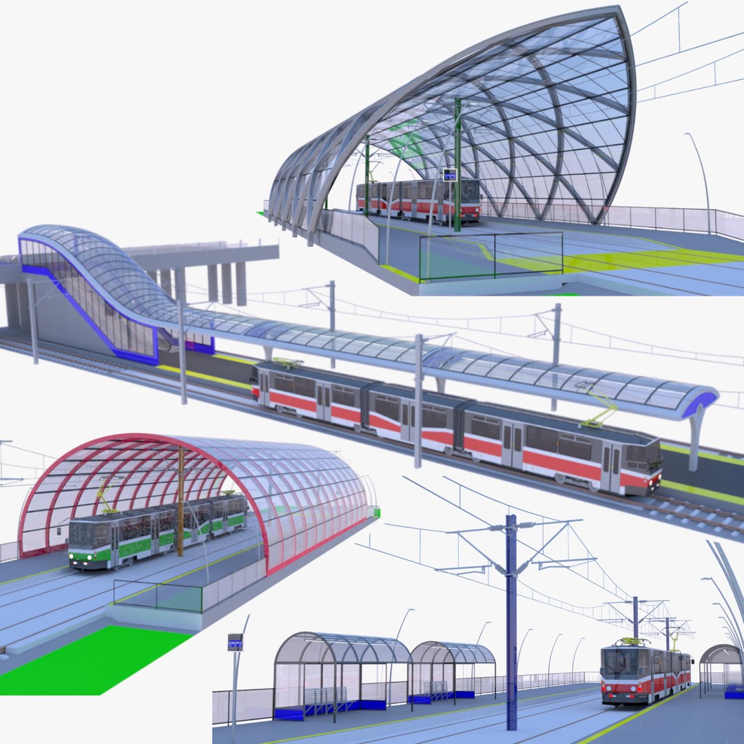 3D Model KT8D5 Tram Stops IX - TurboSquid 2314857