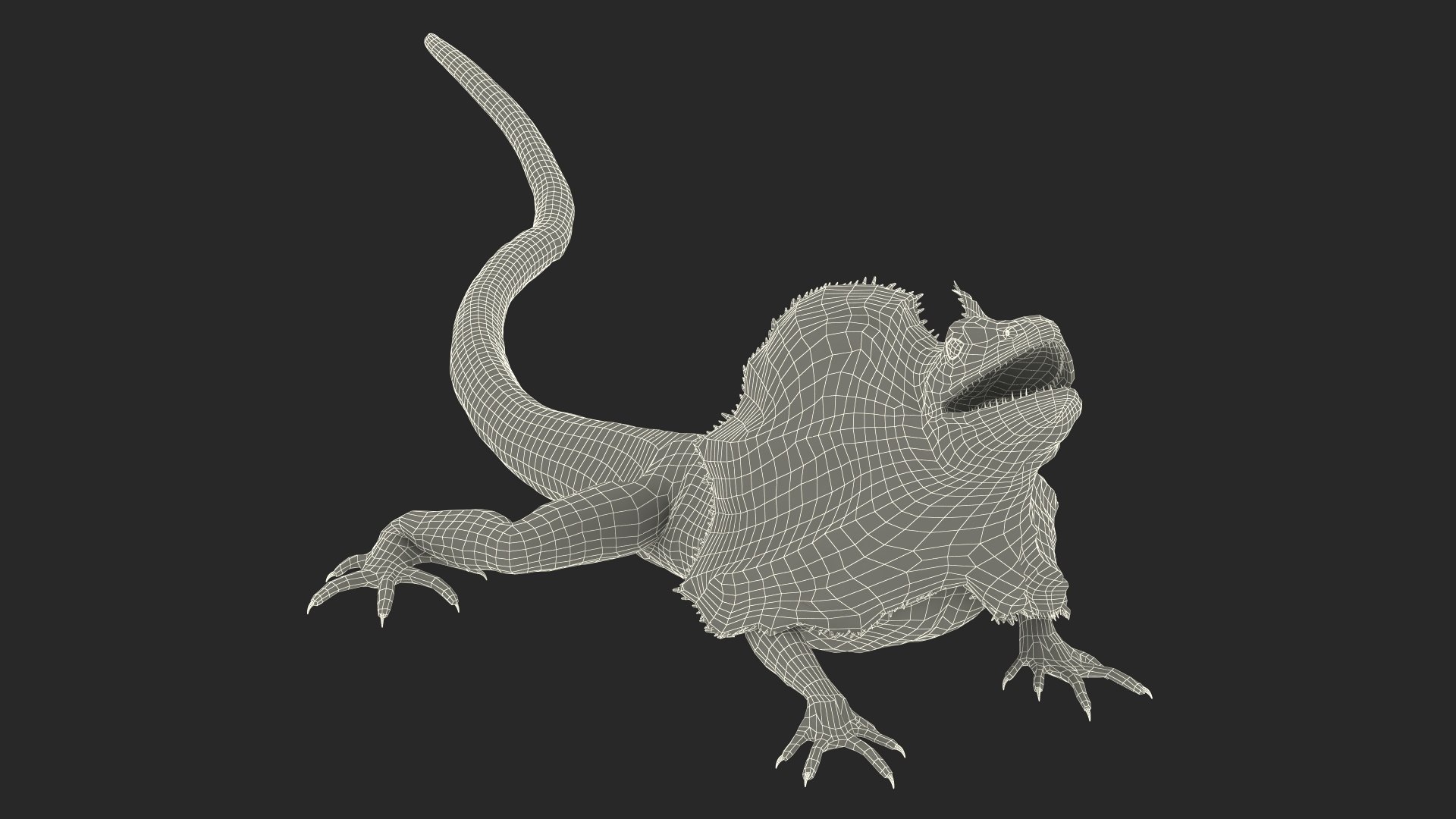 3D Frilled Dragon Crawling Pose Model - TurboSquid 2258996