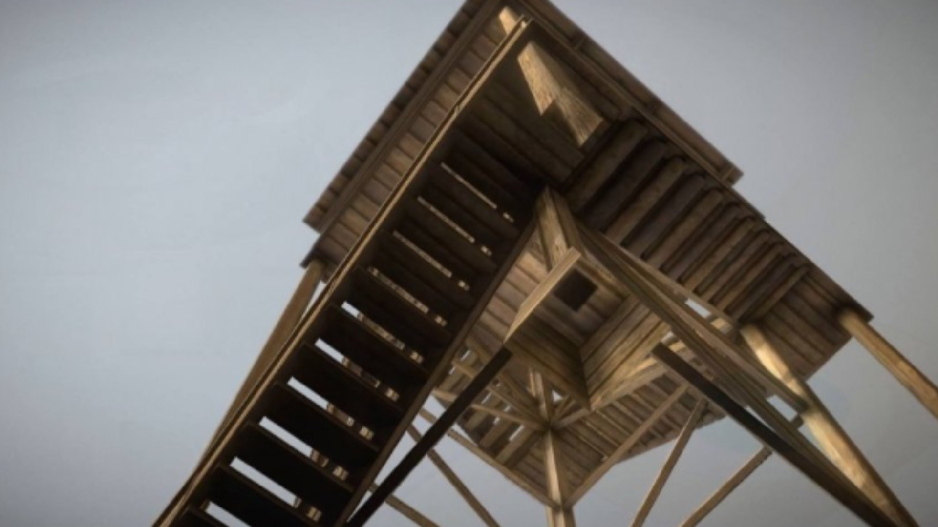 3D Wooden Watch Tower Model - TurboSquid 2348986