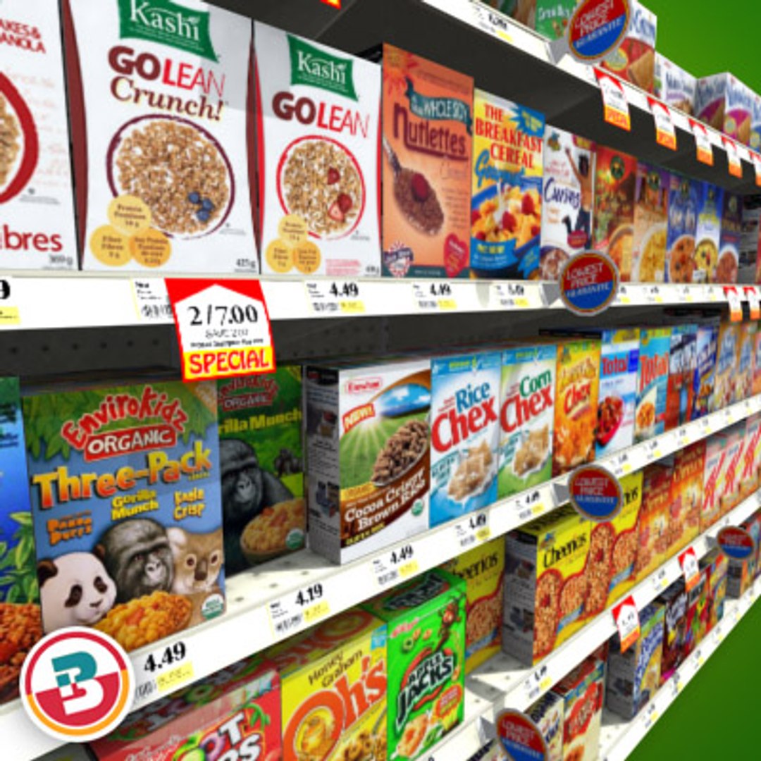 3d grocery - model
