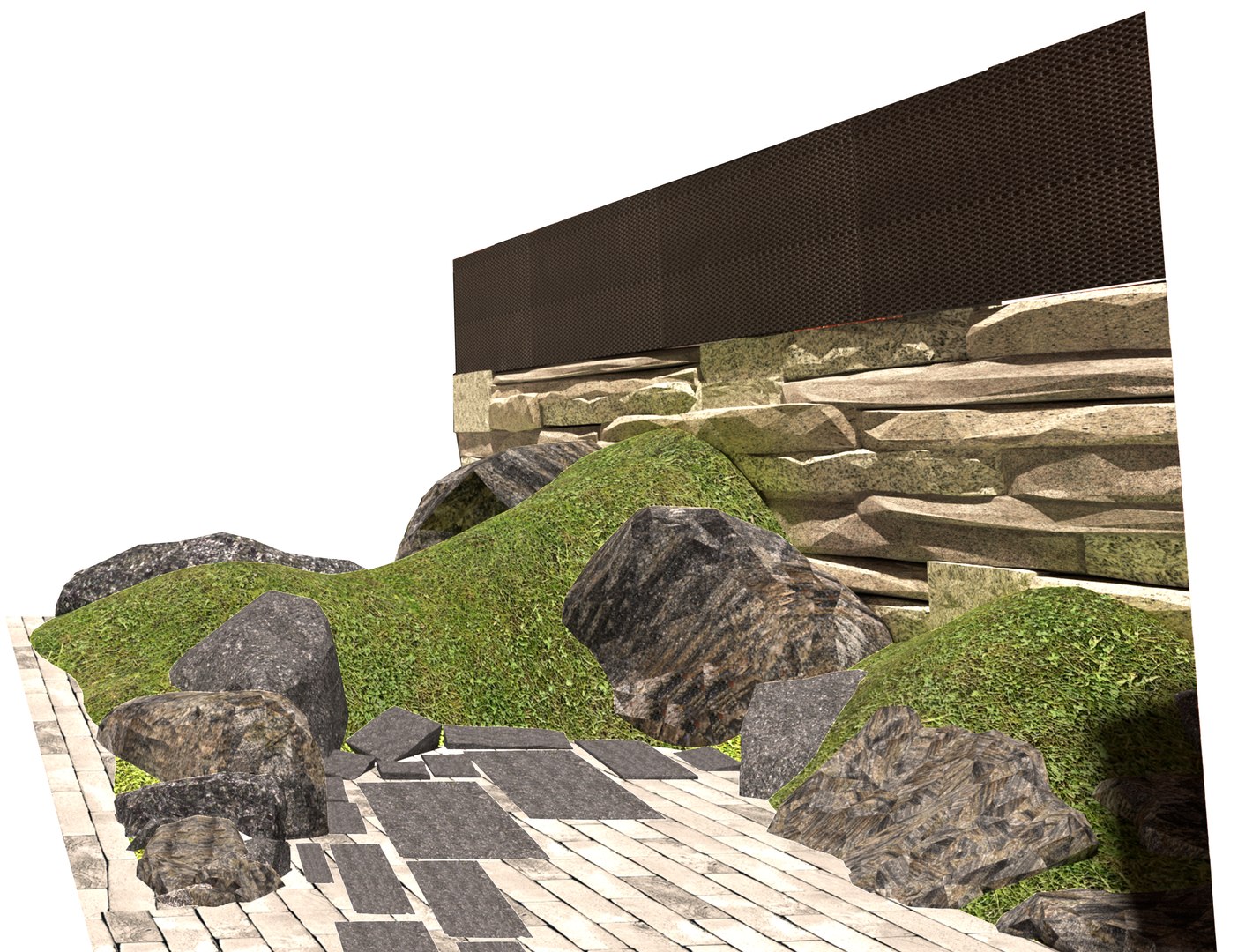 Granite Stone Wall 3D Model - TurboSquid 1309161
