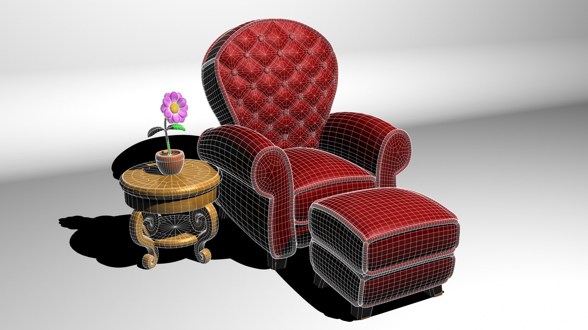 3d Cartoon Chair Model