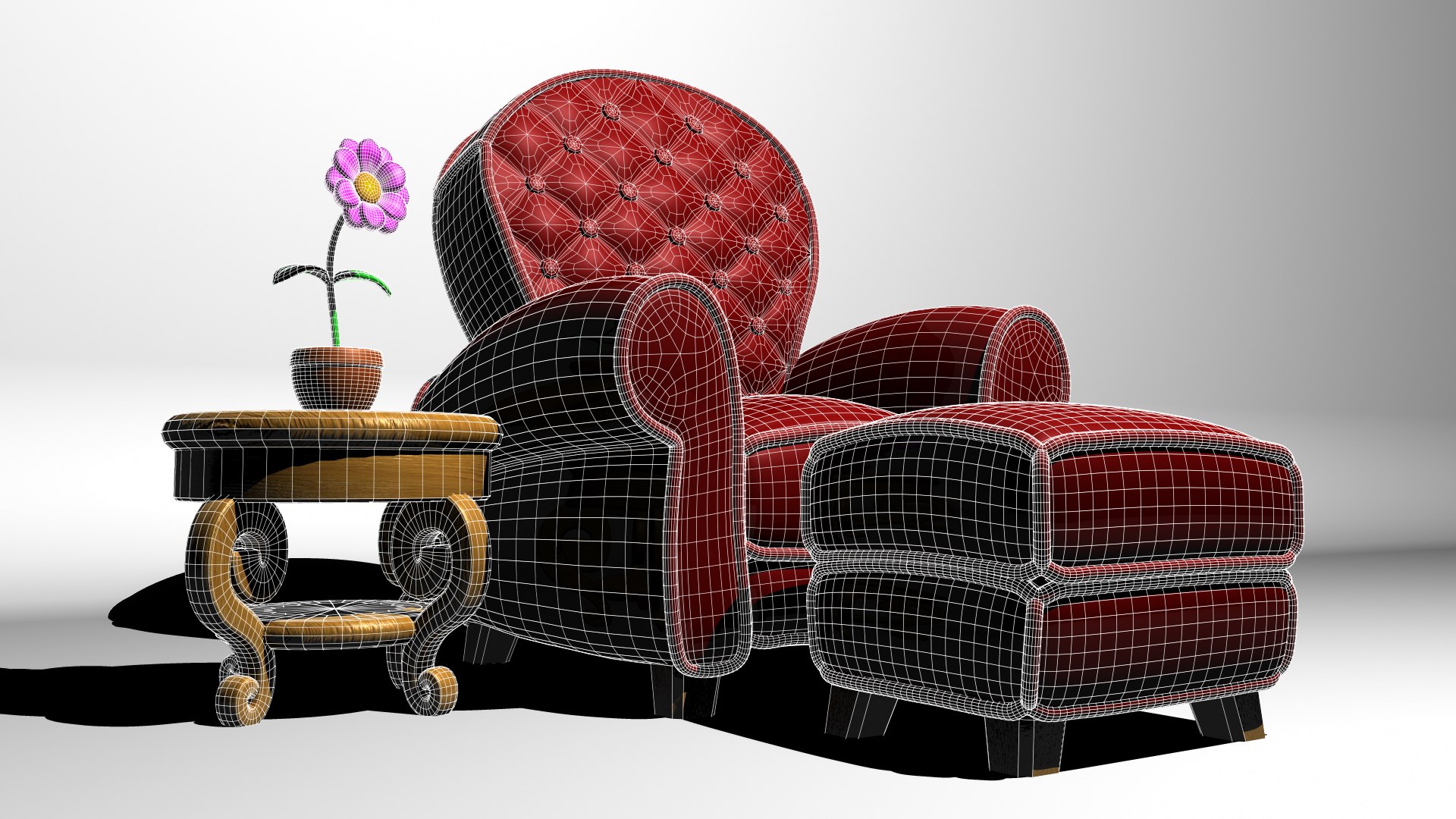 3d Cartoon Chair Model