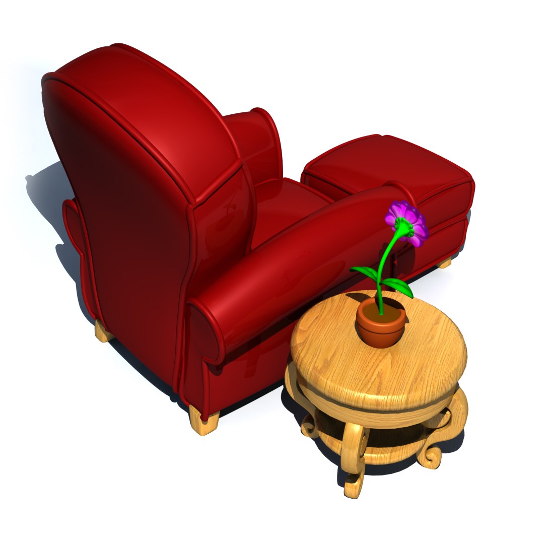 3d Cartoon Chair Model