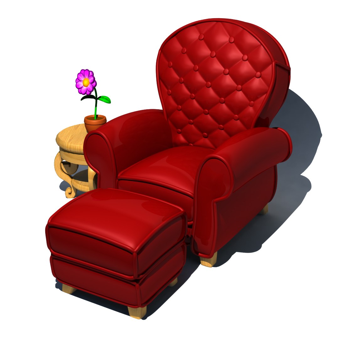 3d Cartoon Chair Model