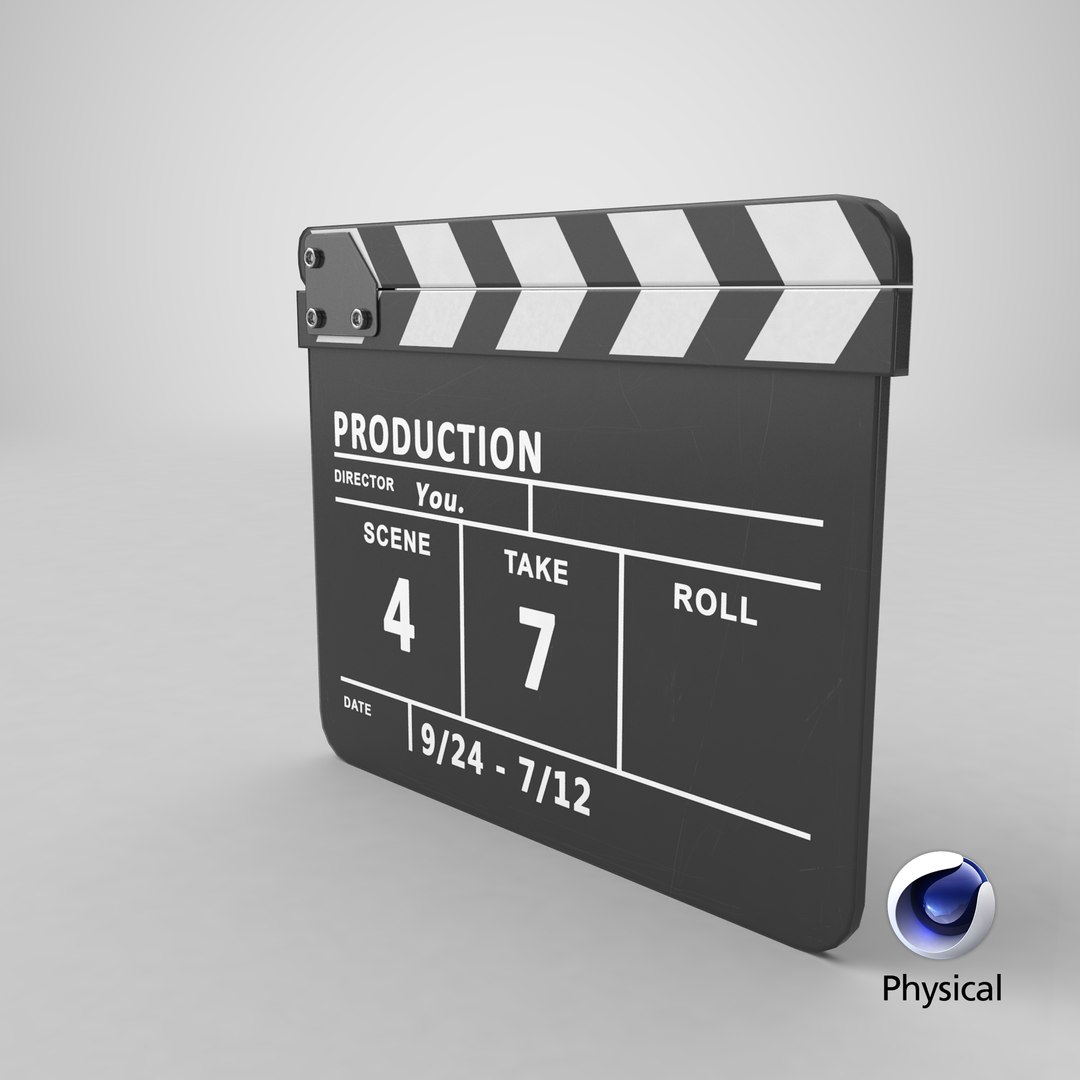 3D model clapboard production time - TurboSquid 1709888