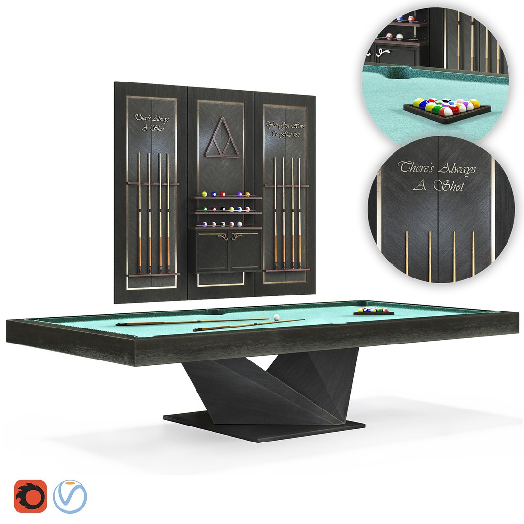 Billiards Set 3D - TurboSquid 2117186