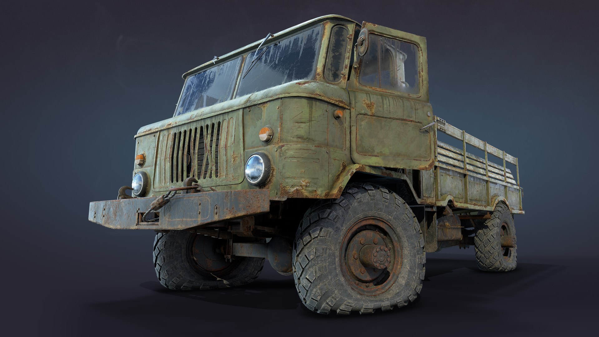 Ready Rusty Military Truck 3D Model - TurboSquid 1658311
