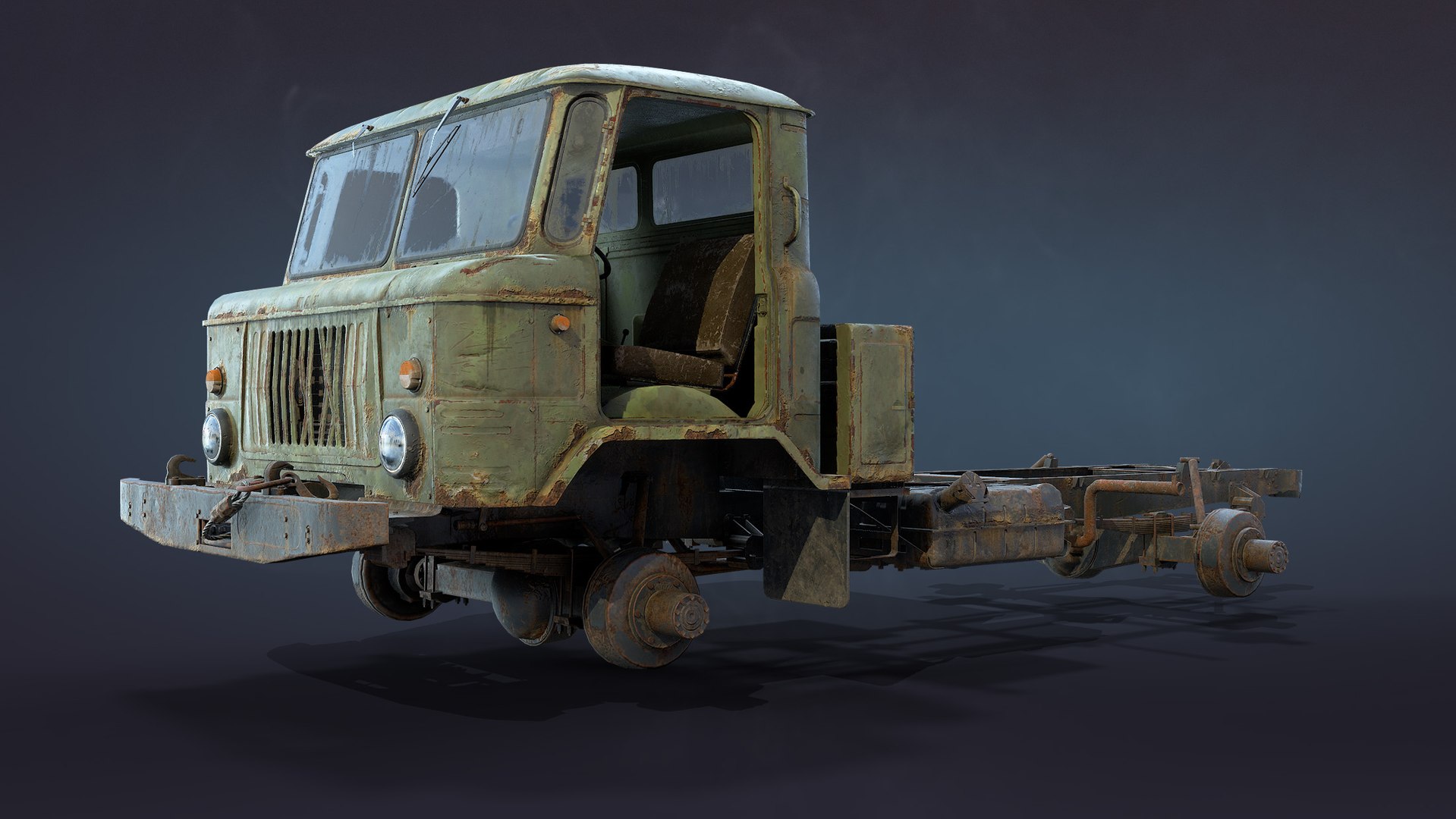 Ready Rusty Military Truck 3D Model - TurboSquid 1658311